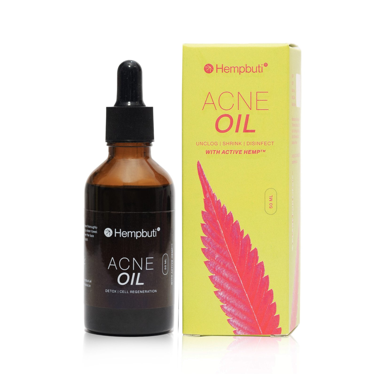 HEMPBUTI Acne Oil 50 ML | Controls Acne & Sebum Secretion | For Oily ...
